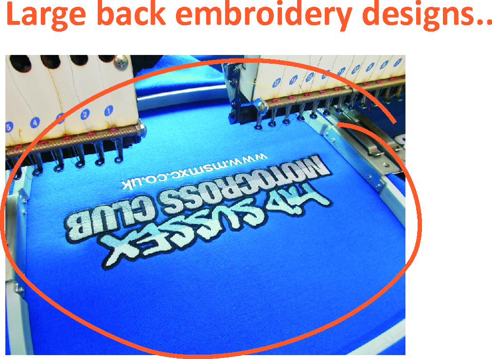 large back embroidery - PB Leisurewear